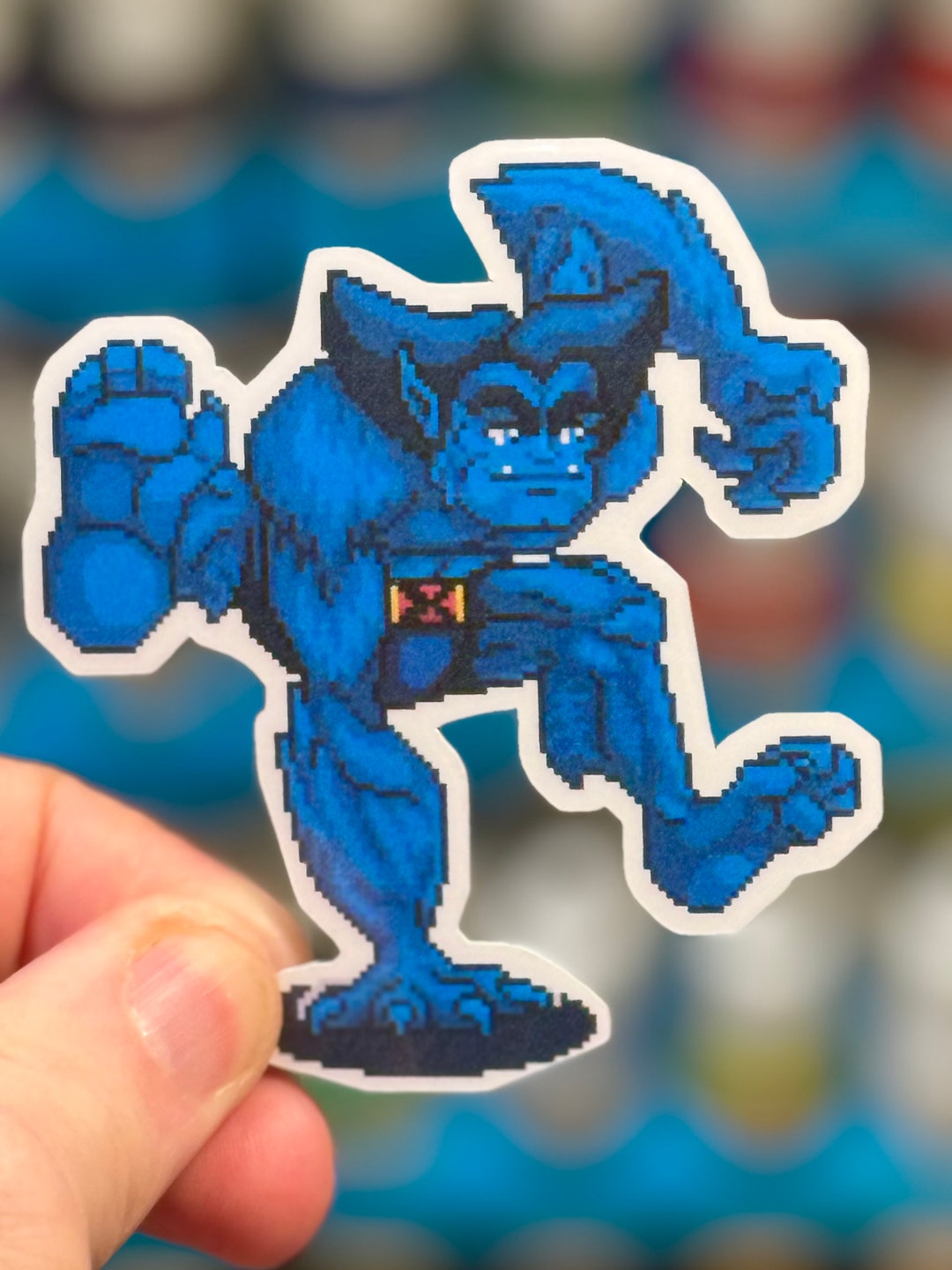 Beast X-men 97 Pixel Art Vinyl Sticker, Decal, Laptop, Phone, Comic ...