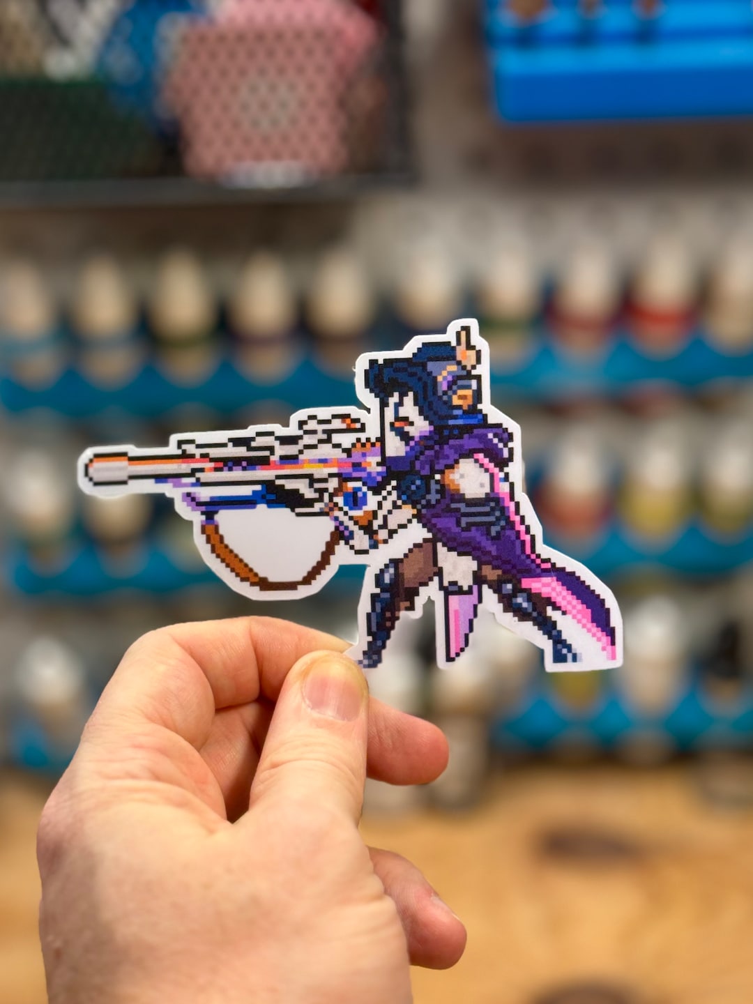 Overwatch 2 Wargod Ana Pixel Spray Vinyl Sticker Decal, Laptop, Phone ...