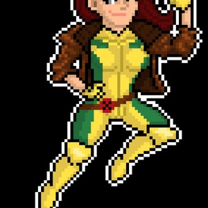 Rogue X-men Pixel Art Vinyl Stickerdecal, Laptop, Phone, Comic, Hero ...