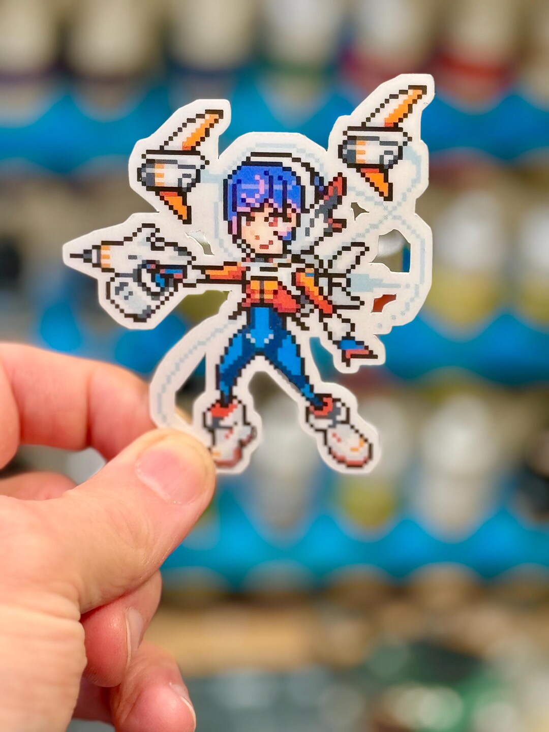 Overwatch 2 Juno Pixel Spray Vinyl Sticker Decal, Laptop, Phone, Gaming ...