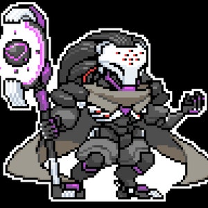 Overwatch 2 Ramattra Pixel Spray Vinyl Sticker Decal, Laptop, Phone ...