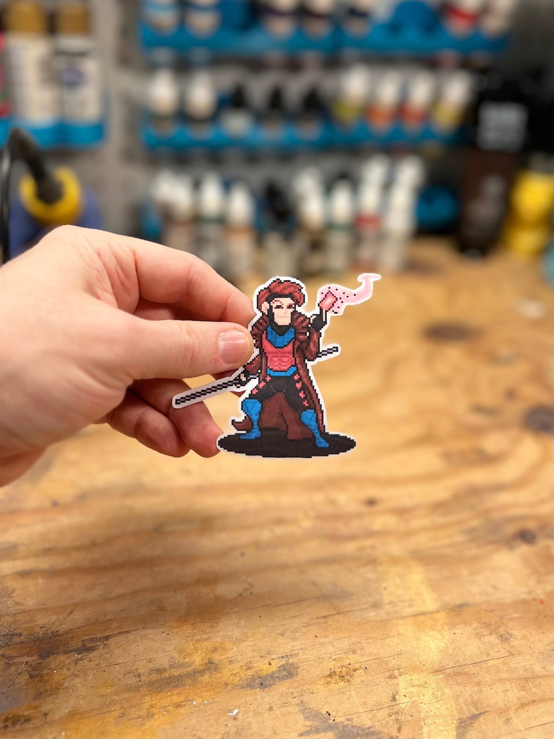 Gambit Remy Lebeau X-men Pixel Art Vinyl Stickerdecal, Laptop, Phone ...