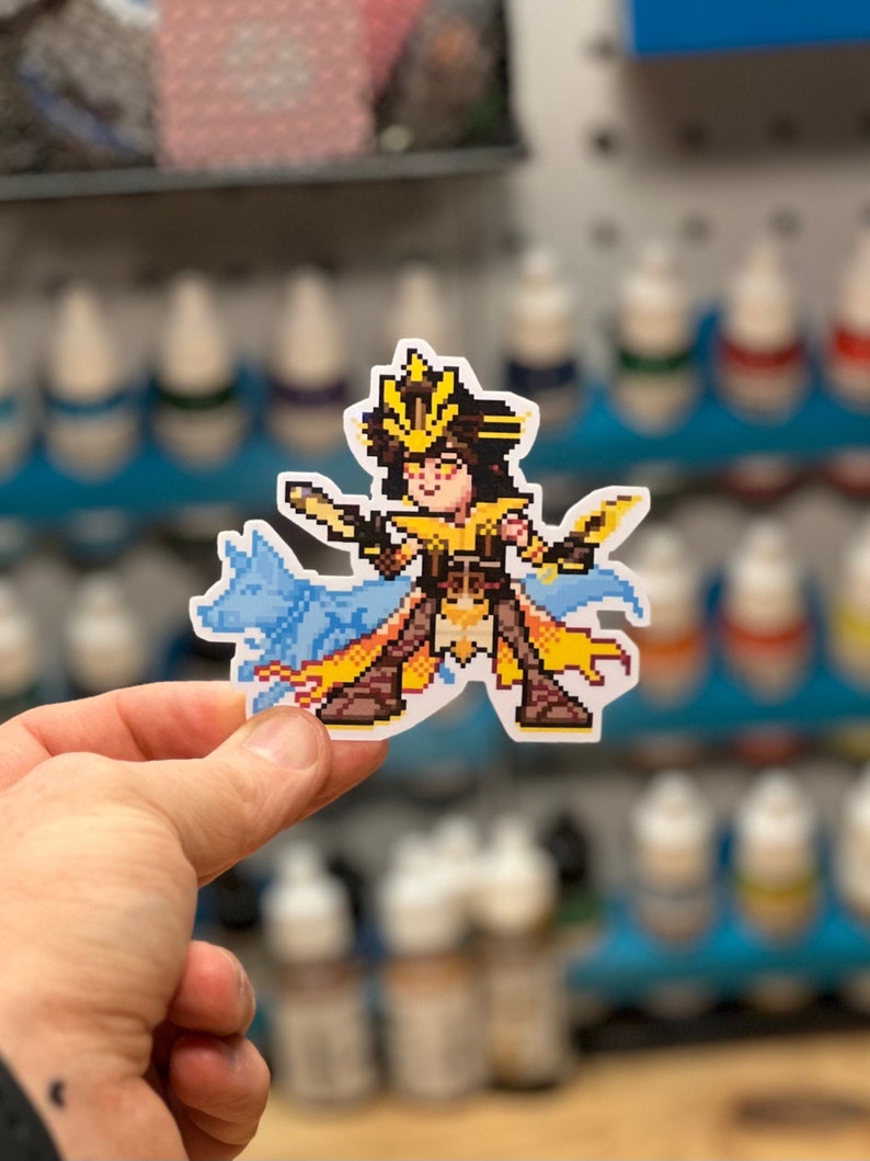 Overwatch 2 Amaterasu Kiriko Pixel Spray Vinyl Sticker - Etsy