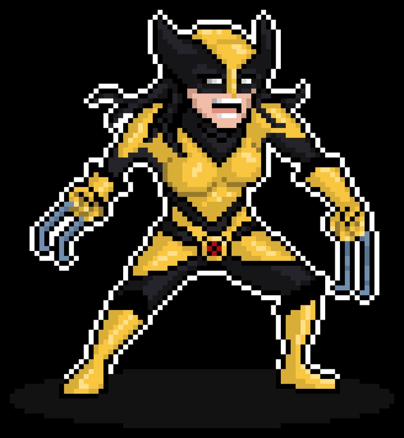 Wolverine X-23 Laura Kinney Pixel Art Vinyl Stickerdecal - Etsy