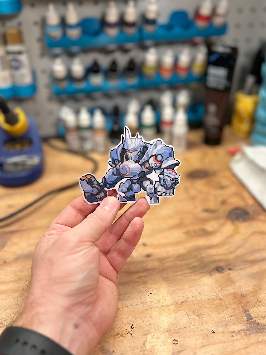 Overwatch 2 Reinhardt Pixel Spray Vinyl Stickerdecal, Laptop, Phone ...