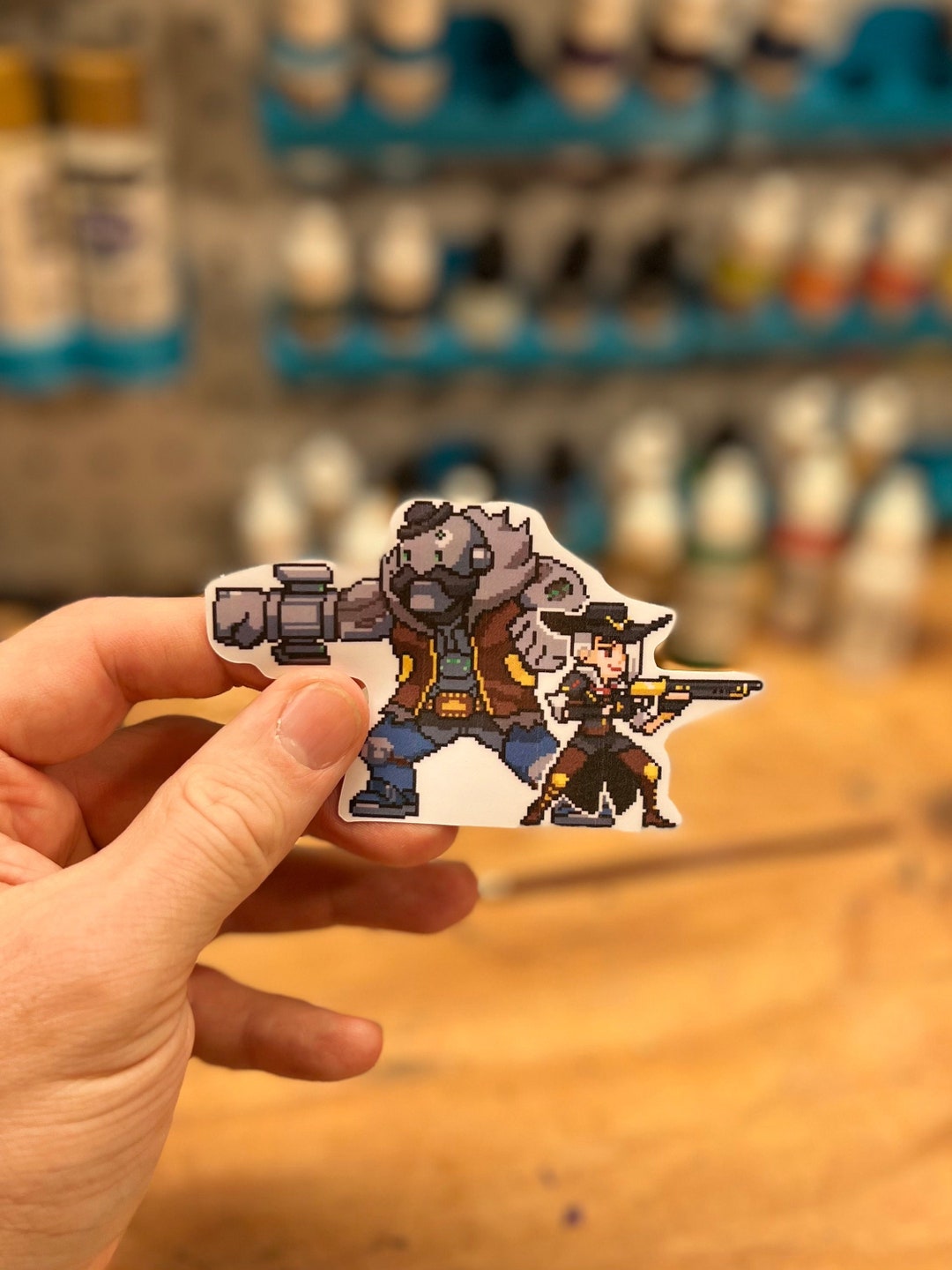 Overwatch 2 Ashe Pixel Spray Vinyl Sticker Decal, Laptop, Phone, Gaming ...