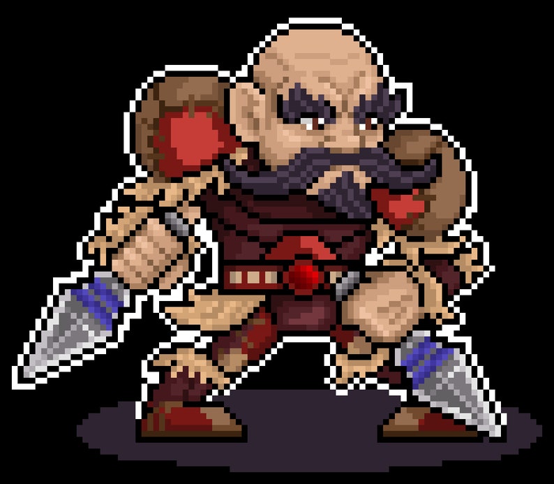 Scabbs Cutterbutter Gnome Rogue Pixel Art Vinyl Sticker - Etsy