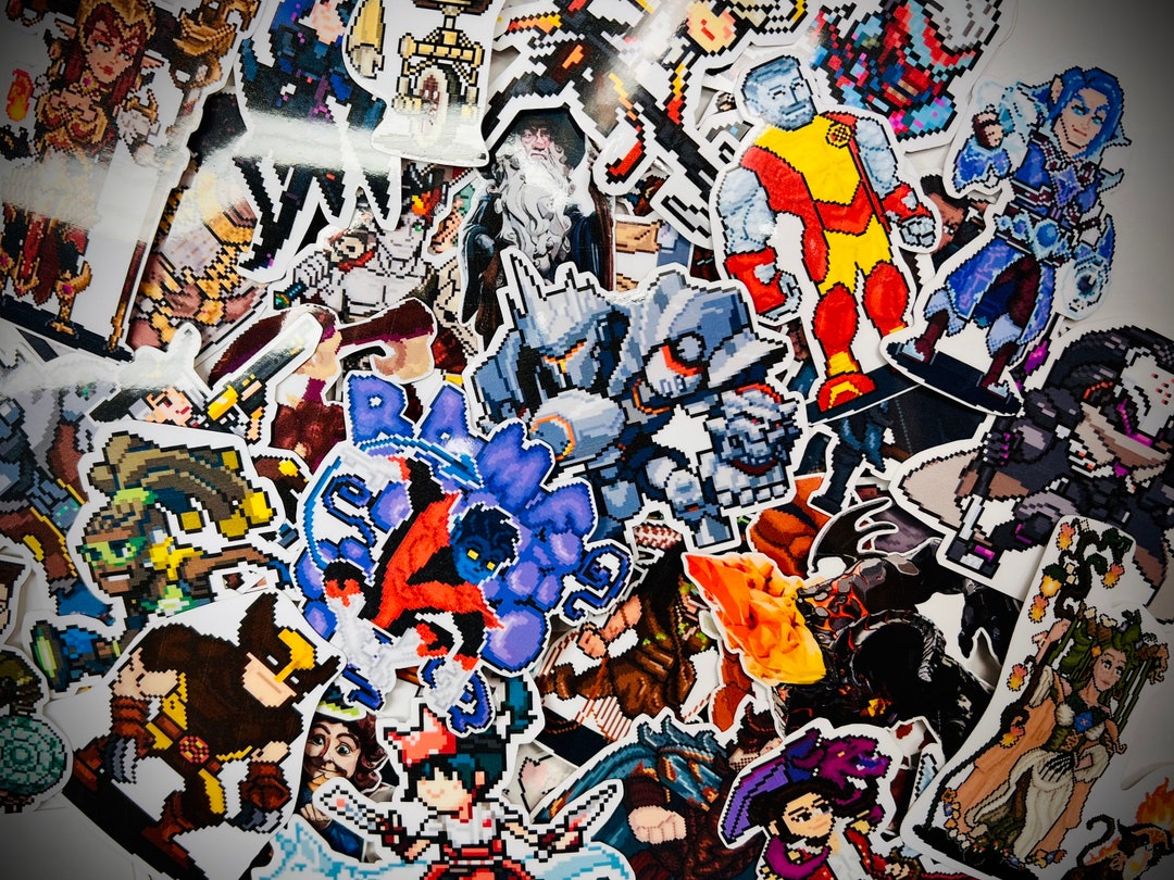 SALE!!! Sticker Bundles! Pixel Art Vinyl Stickers - Etsy