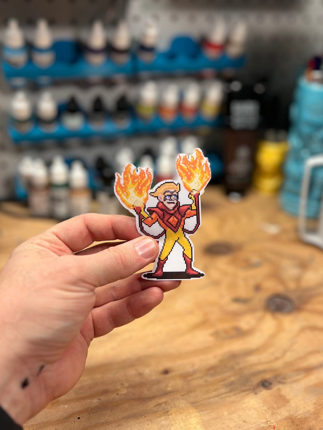 Pyro X-men Pixel Art Vinyl Stickerdecal, Laptop, Phone, Comic, Hero ...