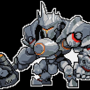 Overwatch 2 Reinhardt Pixel Spray Vinyl Stickerdecal, Laptop, Phone ...