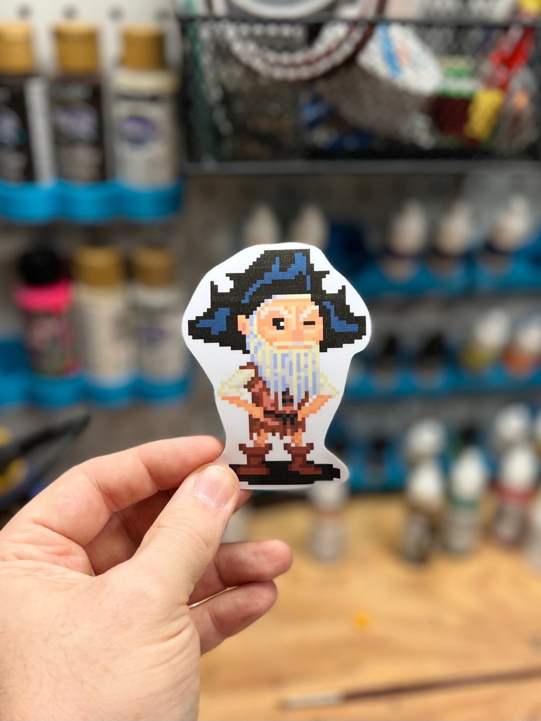 Herman Toothrot Monkey Island Pixel Art Vinyl Sticker Decal, Laptop ...