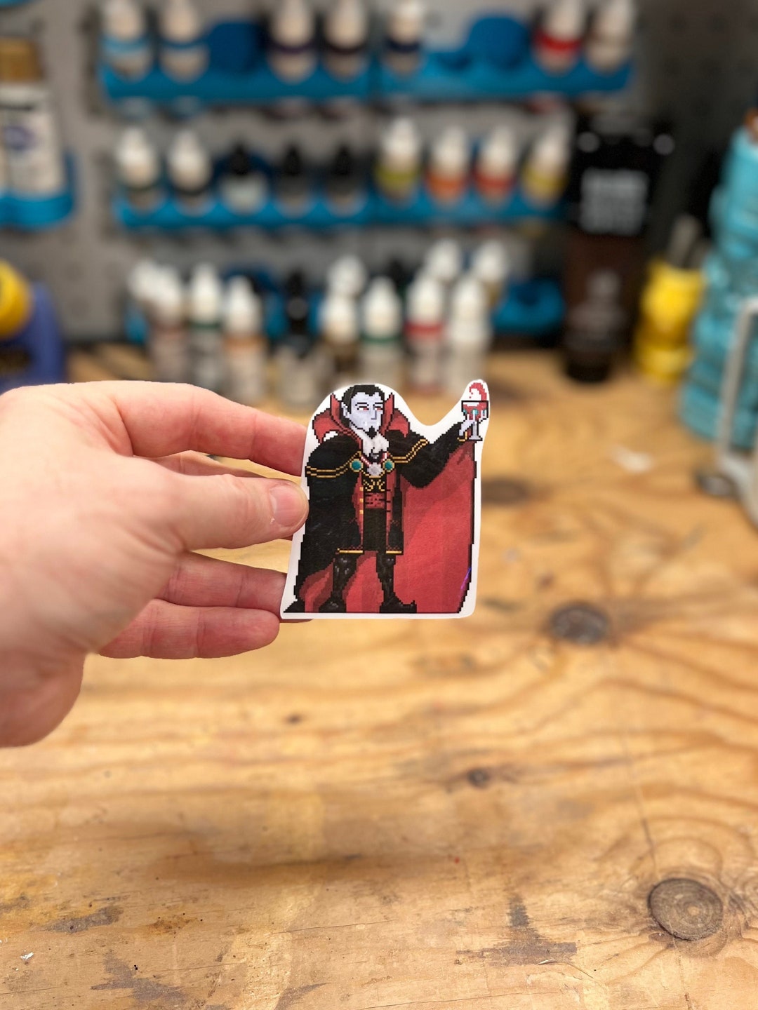 Pixel Art Dracula Sticker - Vinyl, Decal, Laptop, Phone, Classic ...