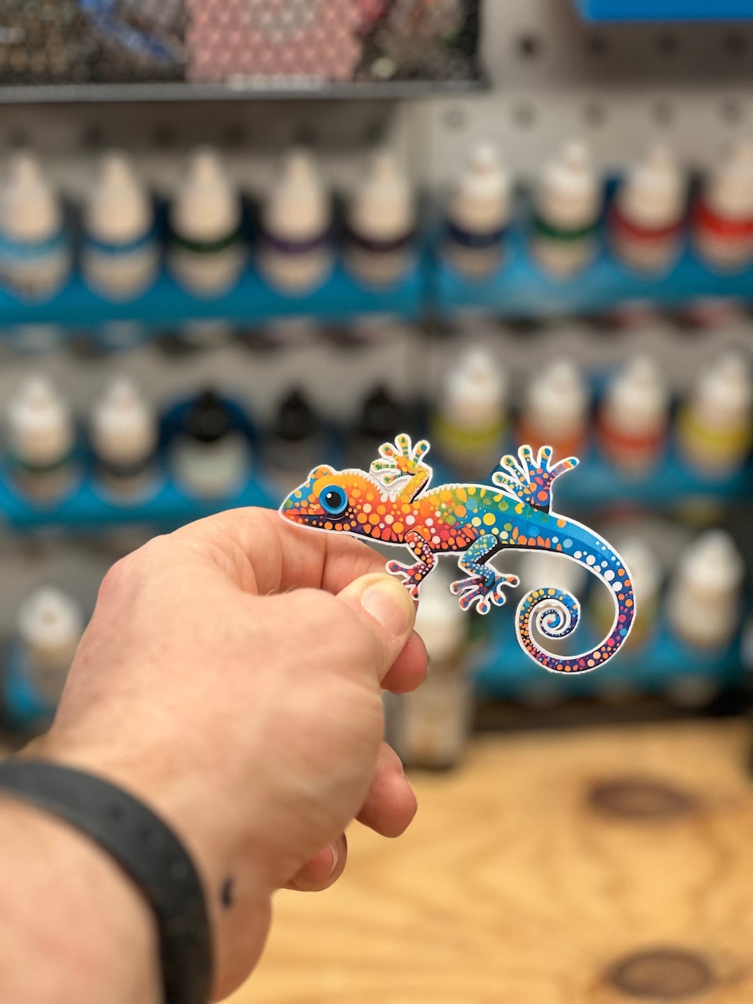 Colorful Gecko Sticker - Vibrant, Vinyl, Decal, Laptop, Phone, Animal ...