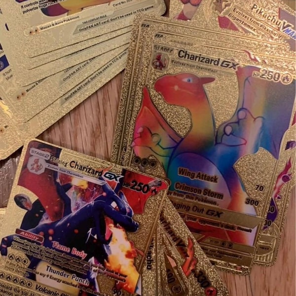 Gold Foil Charizard - Etsy