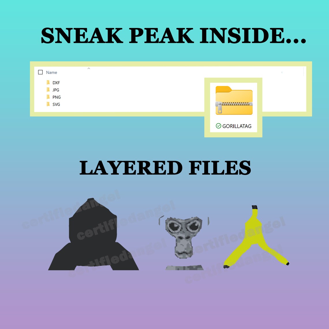 Gorilla Tag Character Cricut Bundle | Gorilla Tag Vector Art SVG ...