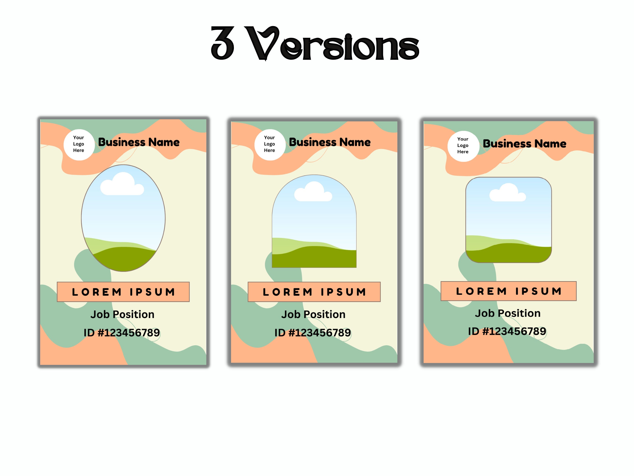 Aesthetic ID Card, Boho Identification Card Customizable Layout ...