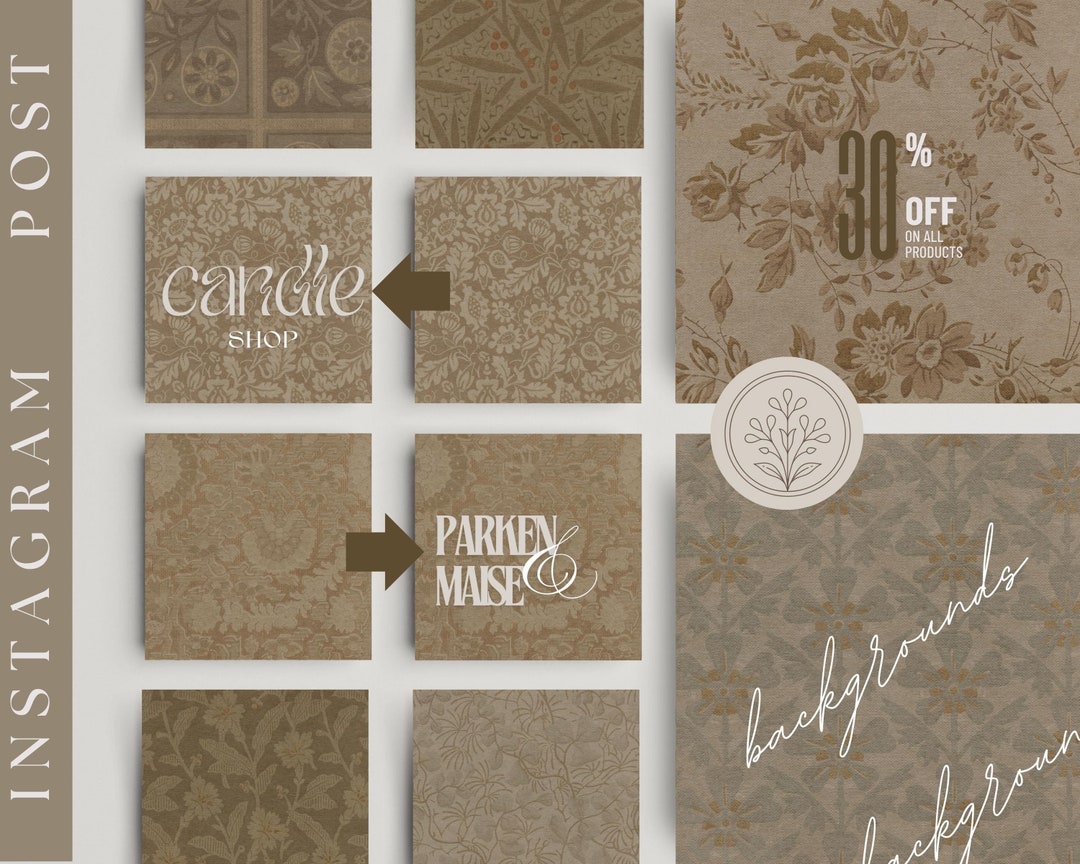 Brown Instagram Post. Beige Post Backgrounds. Carousel Insta Post ...