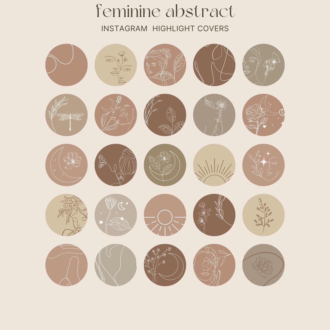 Feminine Instagram Highlight Cover. Boho Highlight Cover. - Etsy