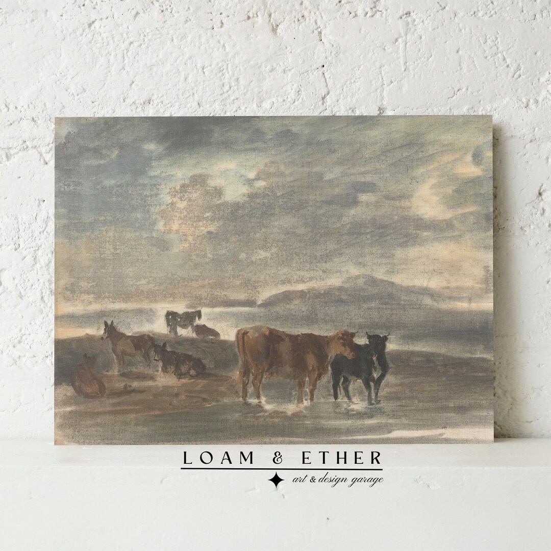 Pastel Oil Painting. Pastel Landscape Art Print. Countryside Wall Decor ...