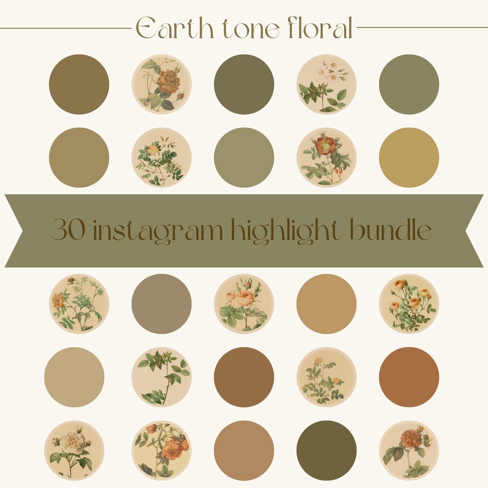 Floral Instagram Highlight Cover. Earth Tone Highlight Cover. Aesthetic ...