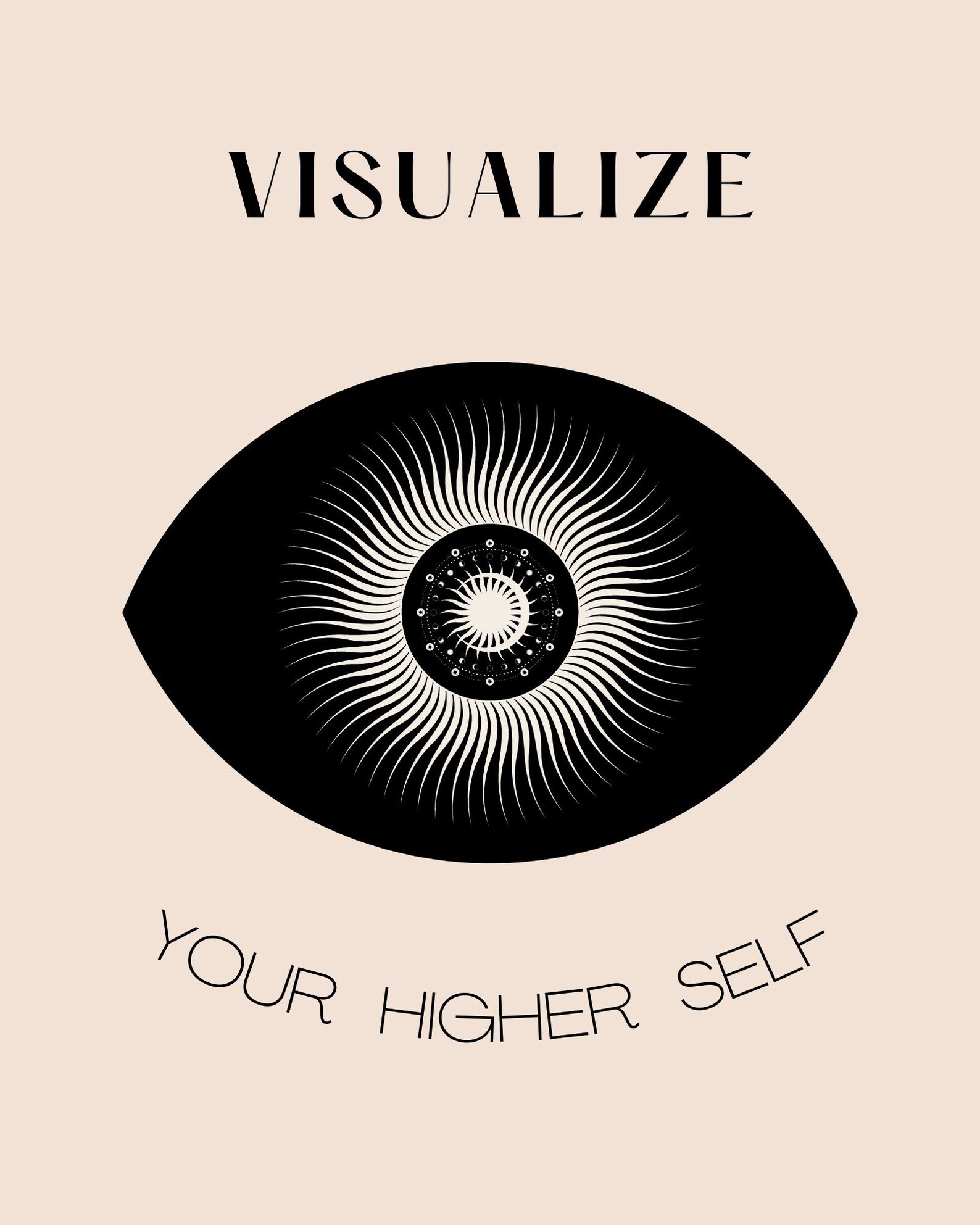Visualize Your Higher Self Aesthetic Geometric Eyes Minimal - Etsy