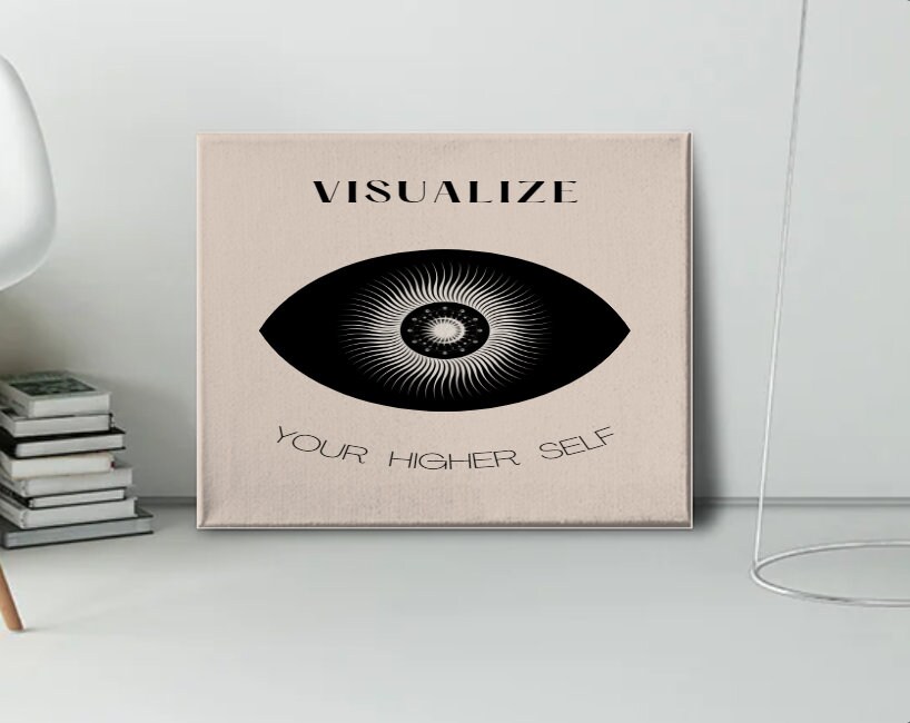Visualize Your Higher Self Aesthetic Geometric Eyes Minimal - Etsy