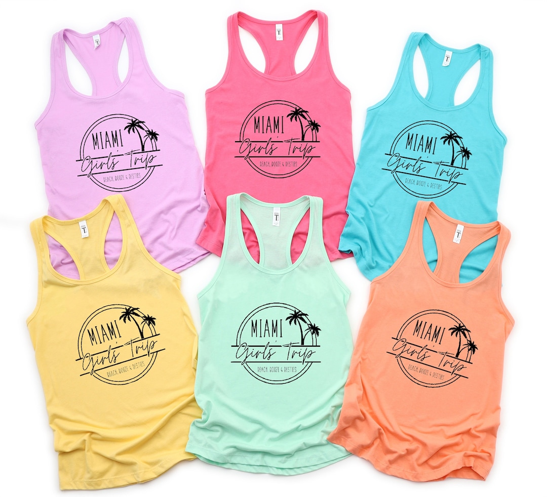 Miami Girls Trip Tank Tops Girls Beach Tank Top Beach Tank - Etsy