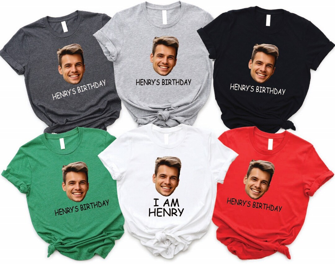 Custom Birthday Photo Shirt, Custom Photo Shirt, Birthday Party Group ...
