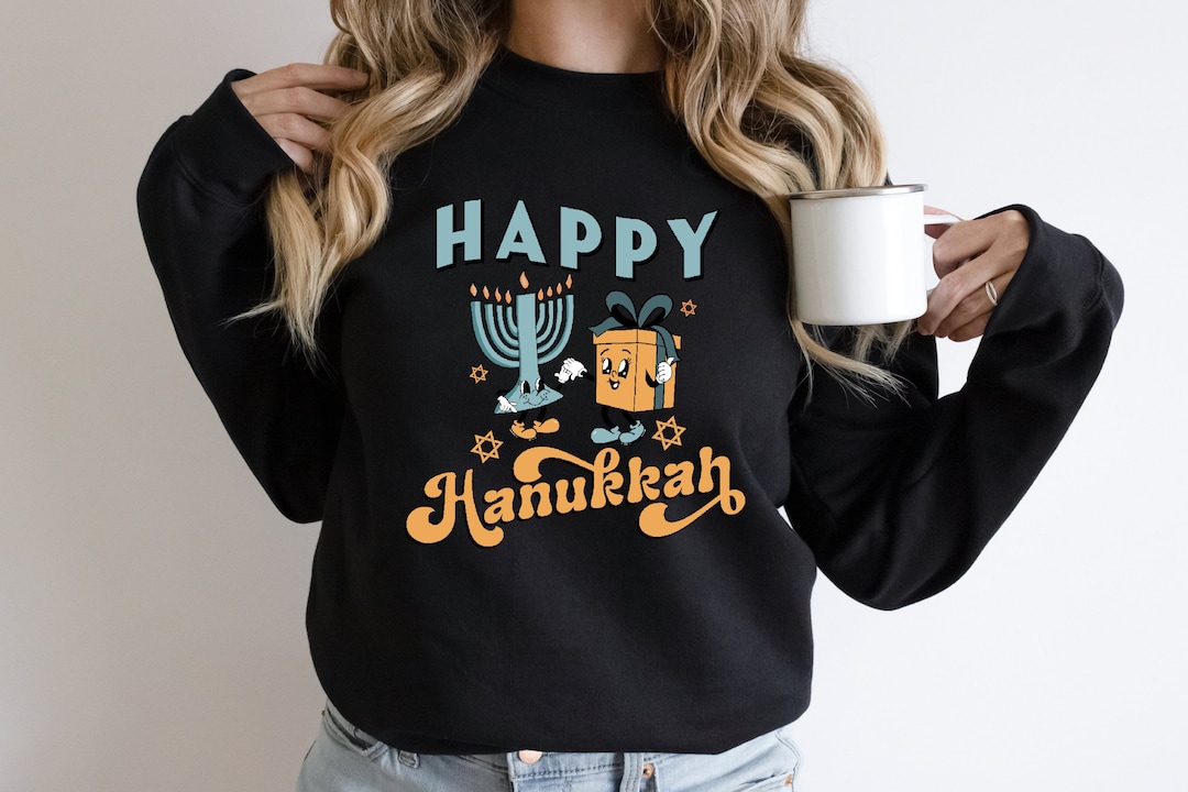 Jewish Sweatshirt, Happy Hanukkah Sweatshirt, Christmas Hanukkah ...