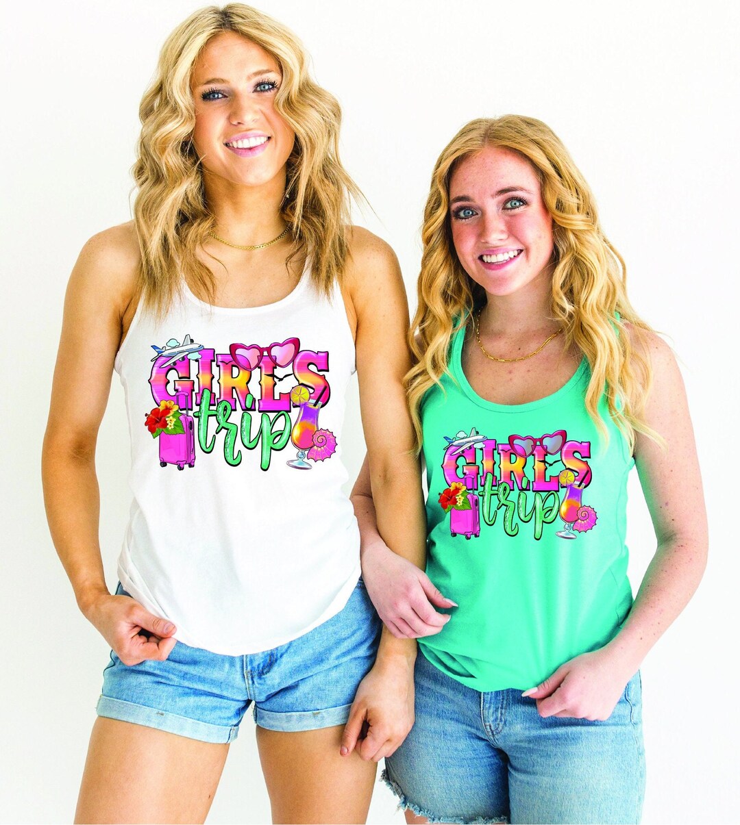 Girls Trip 2024 Racerback Tank Tops, Girls Trip Tank Top, Best Friends ...