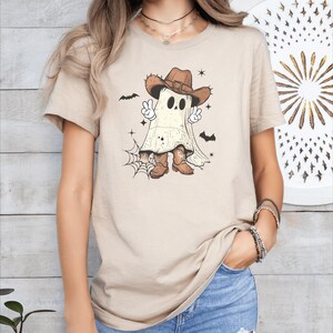 Cowboy Ghost Halloween Shirt, Western Ghost Spooky Shirt, Cute Spooky ...
