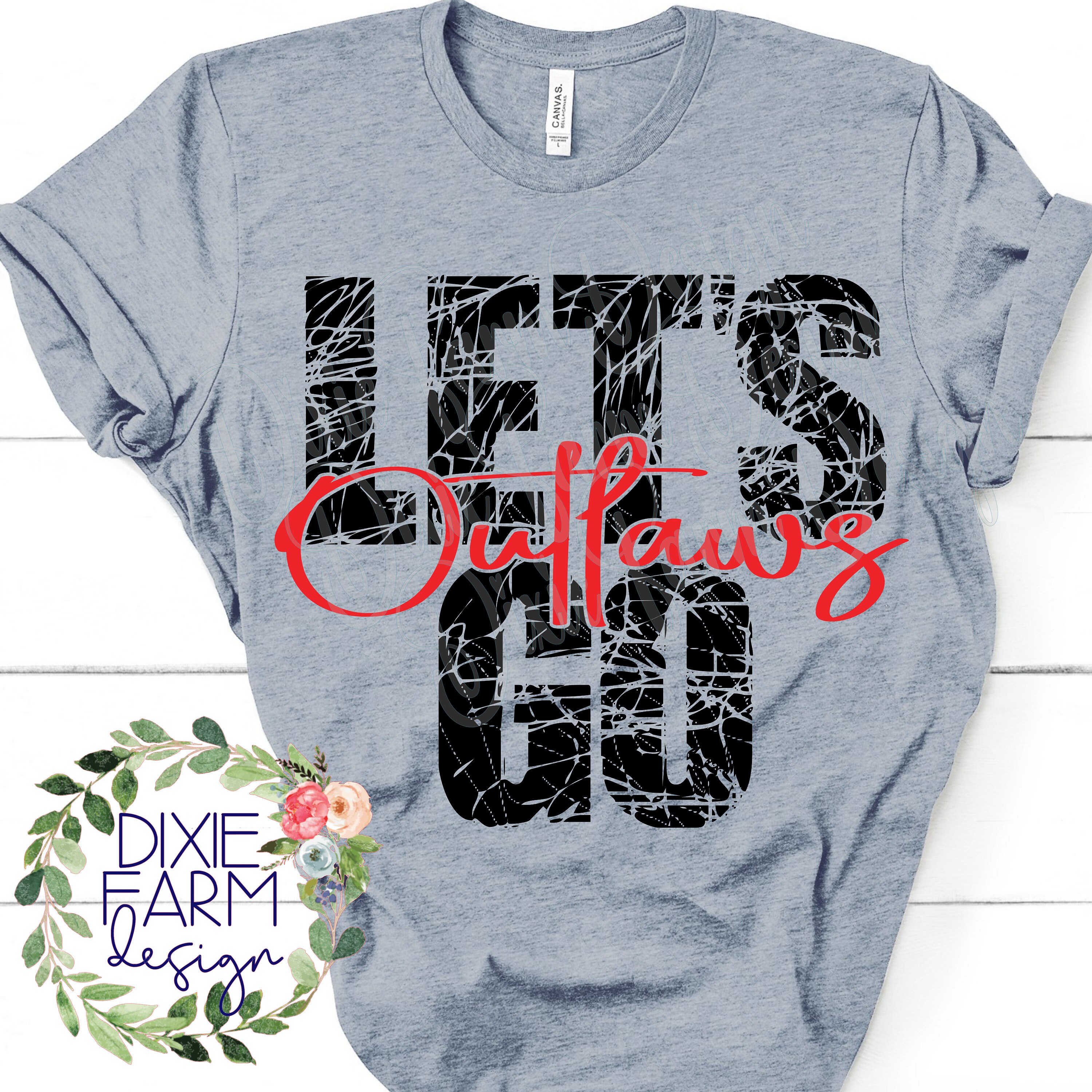 Let's Go Outlaws Mascot Shirt SVG Digital Cup File and PNG - Etsy