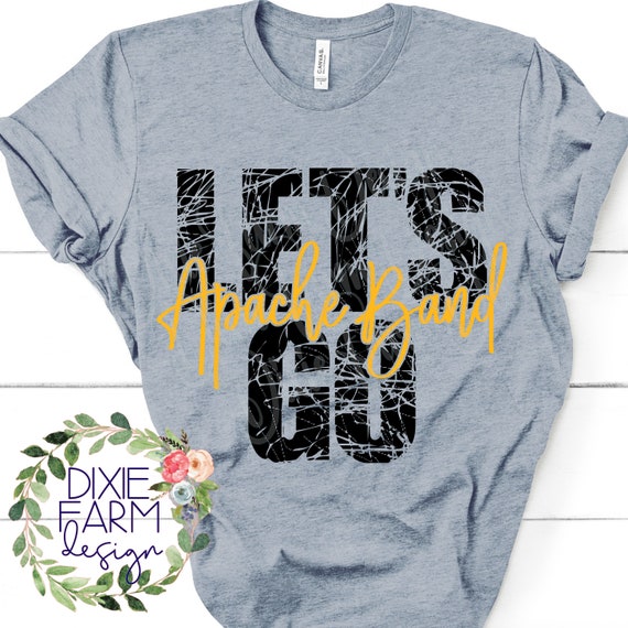 Let's Go Apaches Mascot Shirt SVG Digital Cup File and PNG - Etsy