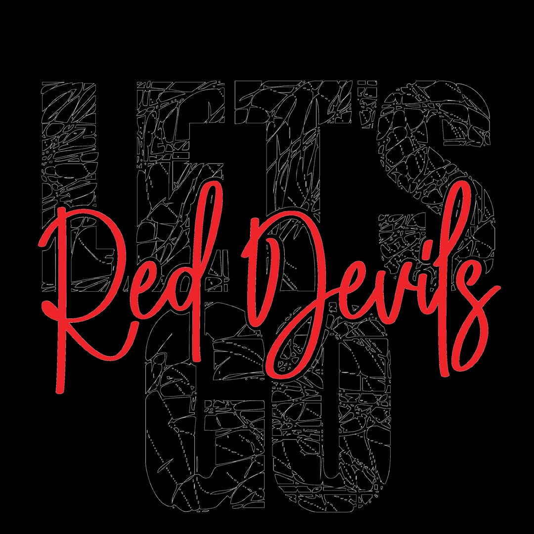 Let's Go Red Devils Mascot Shirt SVG Digital Cup File and PNG - Etsy