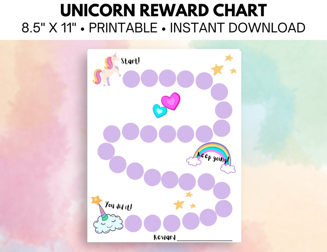 Unicorn Reward Chart - Etsy