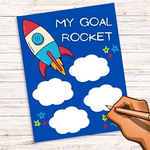 Children's Goal Rocket Printable - Etsy