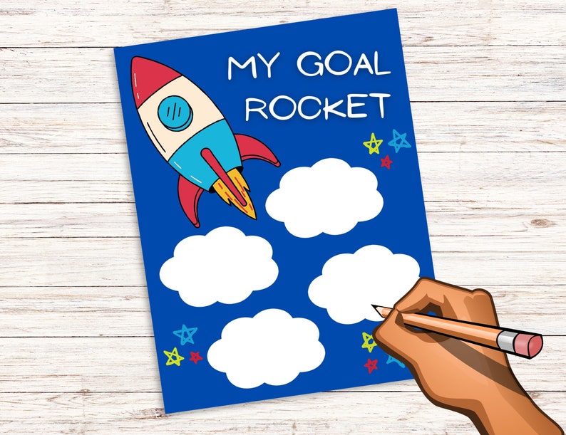Children's Goal Rocket Printable - Etsy
