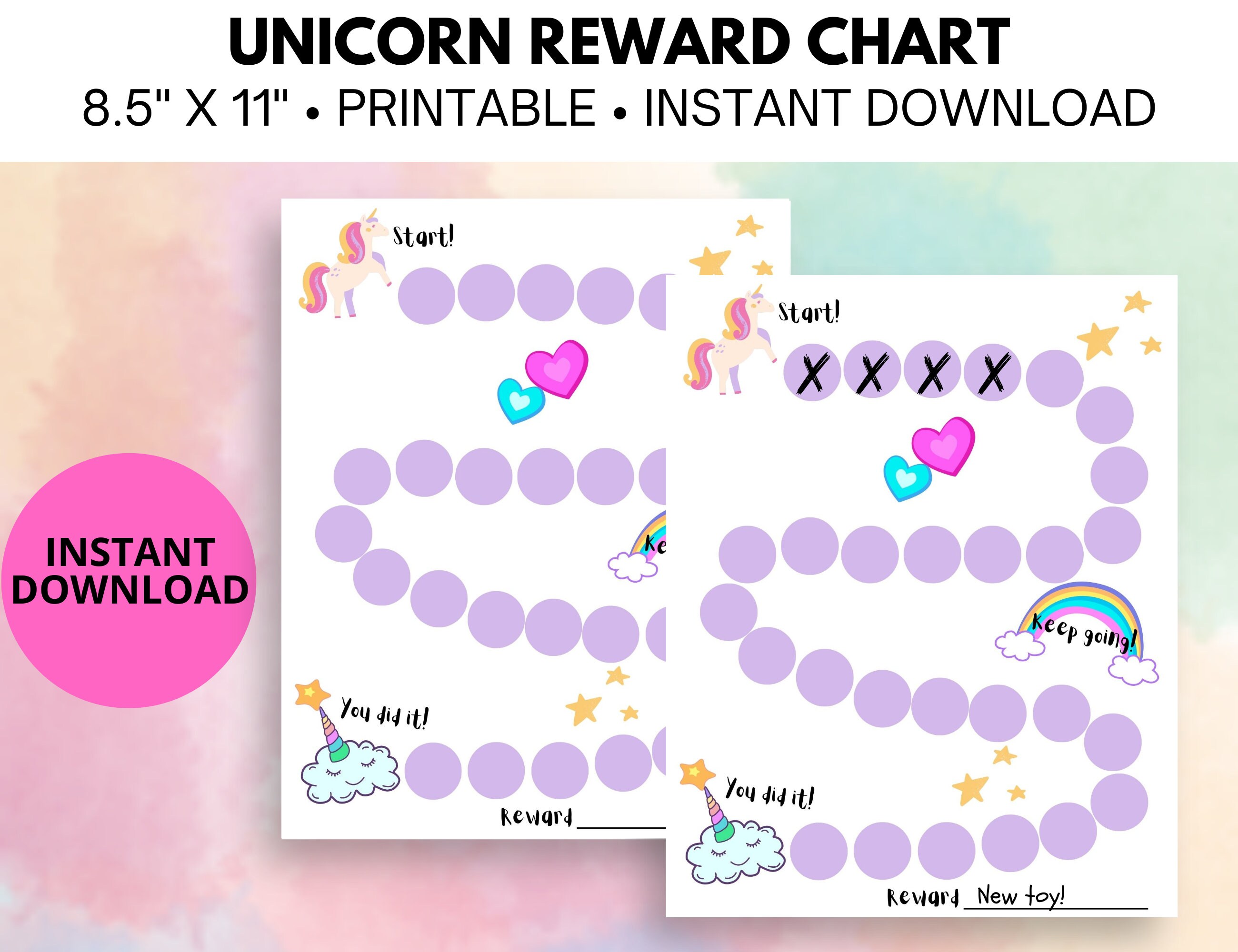 Unicorn Reward Chart - Etsy
