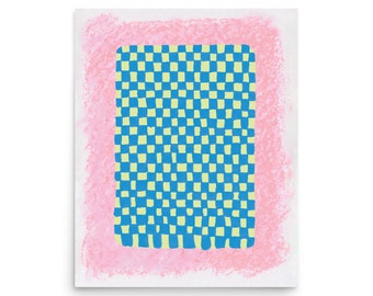 Painted Checker Art - Etsy