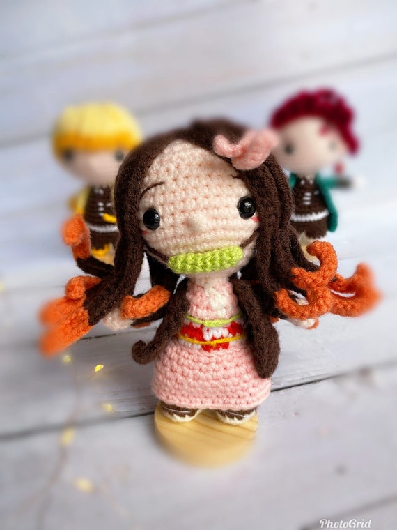 Crochet Demon Slayer Nezuko Japanese Amigurumi Pattern Girl - Etsy