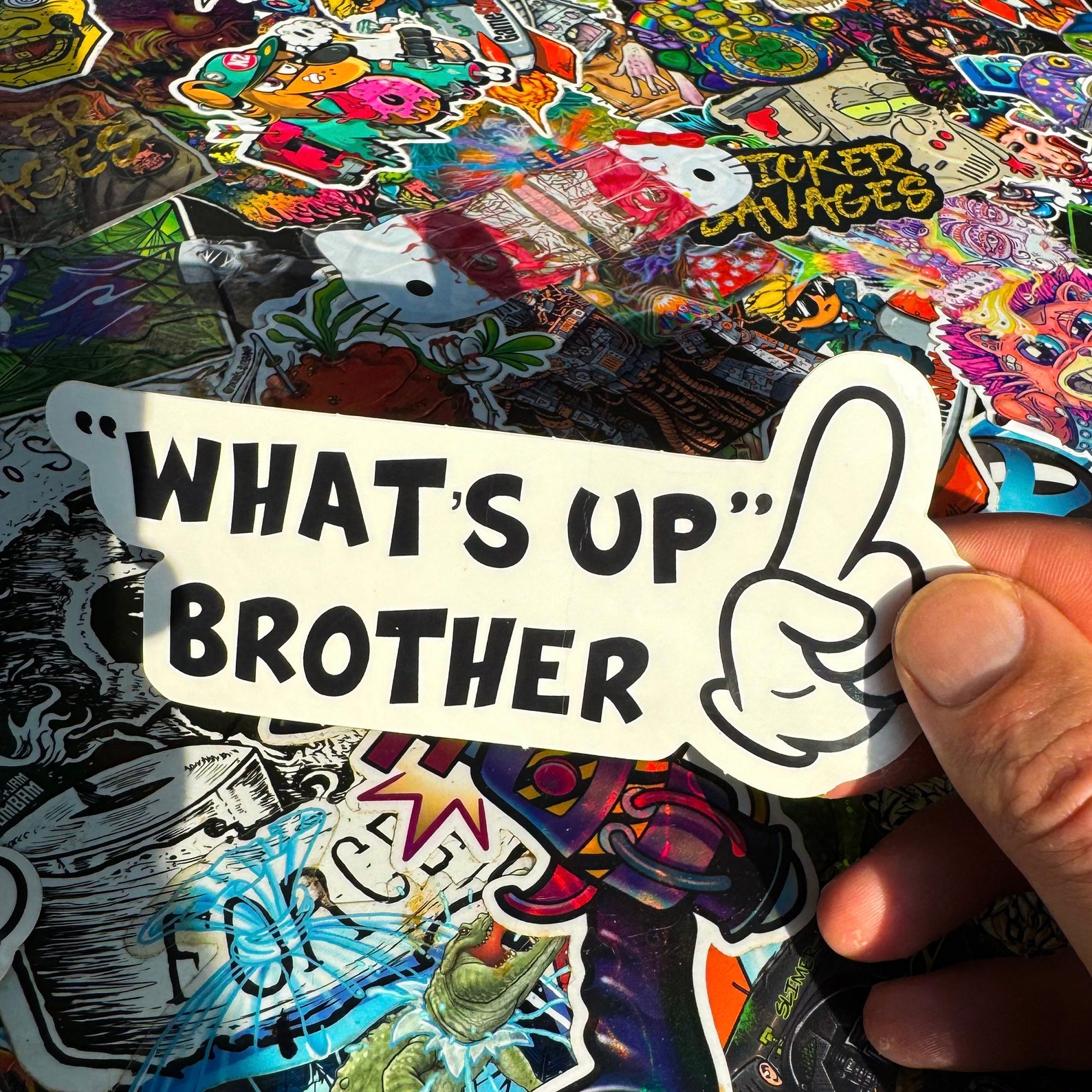 Whats up Brother Sticker | Sketch Funny Sticker | Since Birf Sticker ...