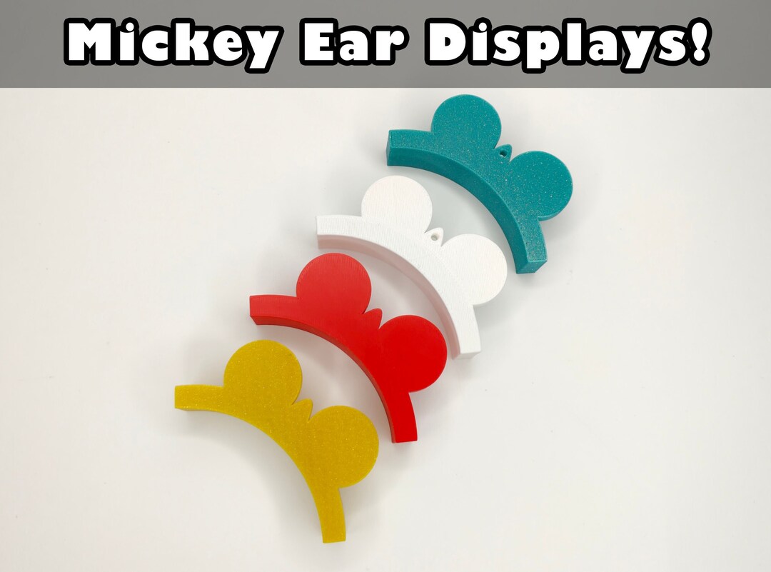 3d Printed Disney Inspired Ear Display Magnet Or Nail In Hanging Ears Disney Ear Holder Glow