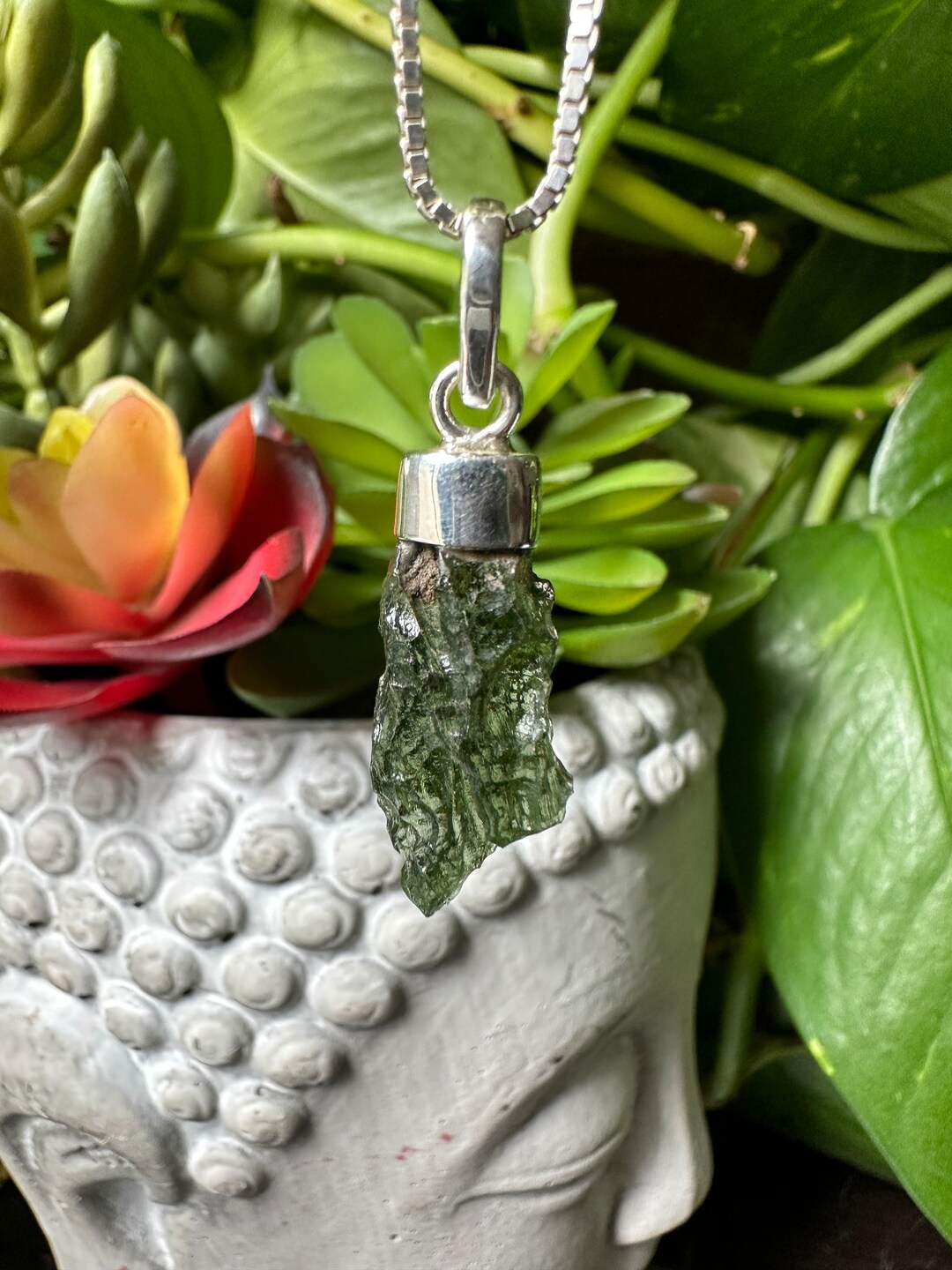 Authentic Moldavite Tektite Crystal From Czech Republic Pedant ONLY ...