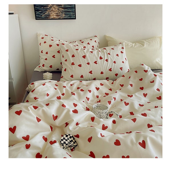 Heart Bedding - Etsy