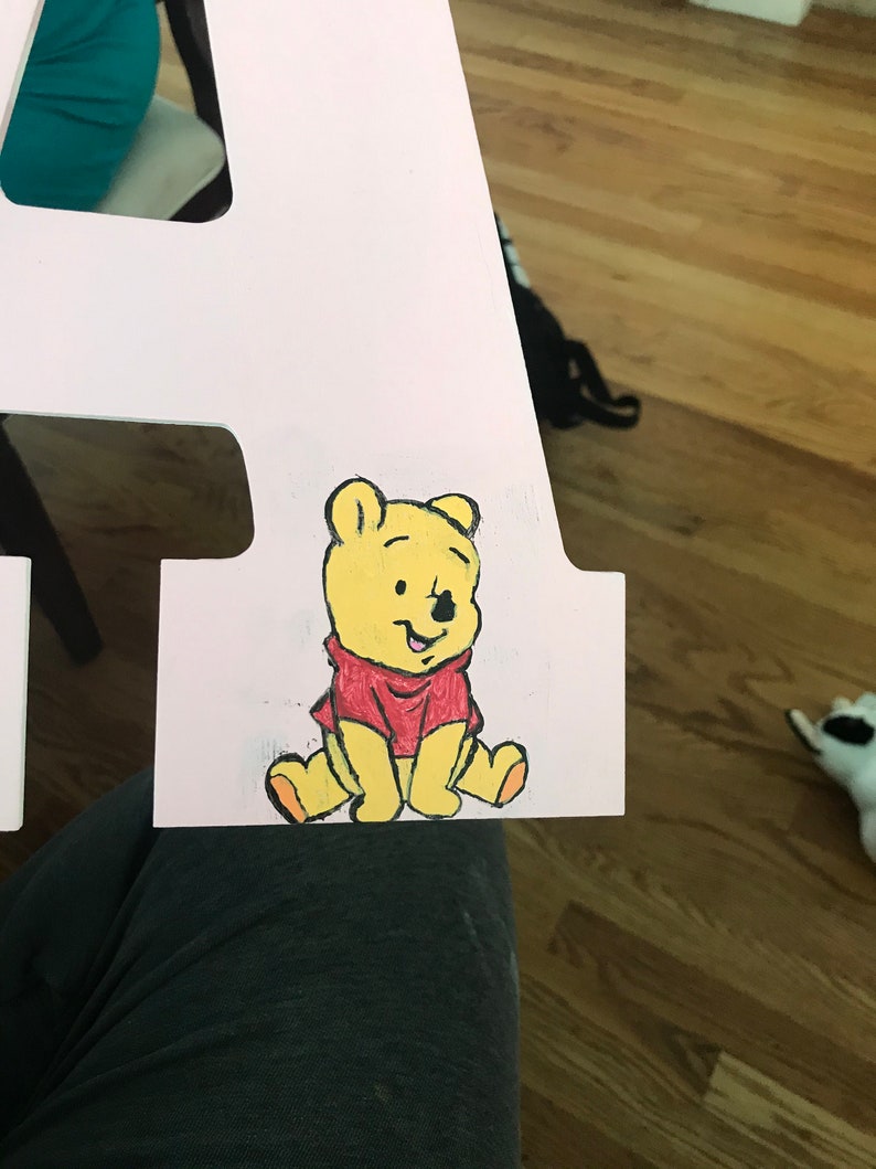 Winnie the Pooh Hand Painted Canvas and Letters - Etsy