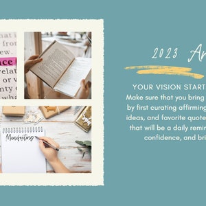 New for 2023 Vision Board Kit Printable, Vision Board With Affirmations ...
