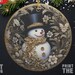 3D Gold Snowman Ornament, Christmas Snowman Ornament, Christmas ...