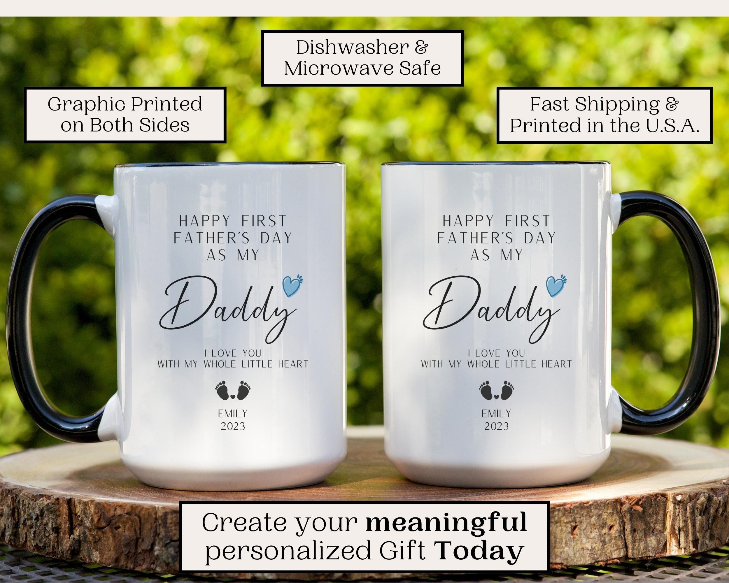 1st Father's Day Mug New Dad Gift Our First Fathers Day - Etsy