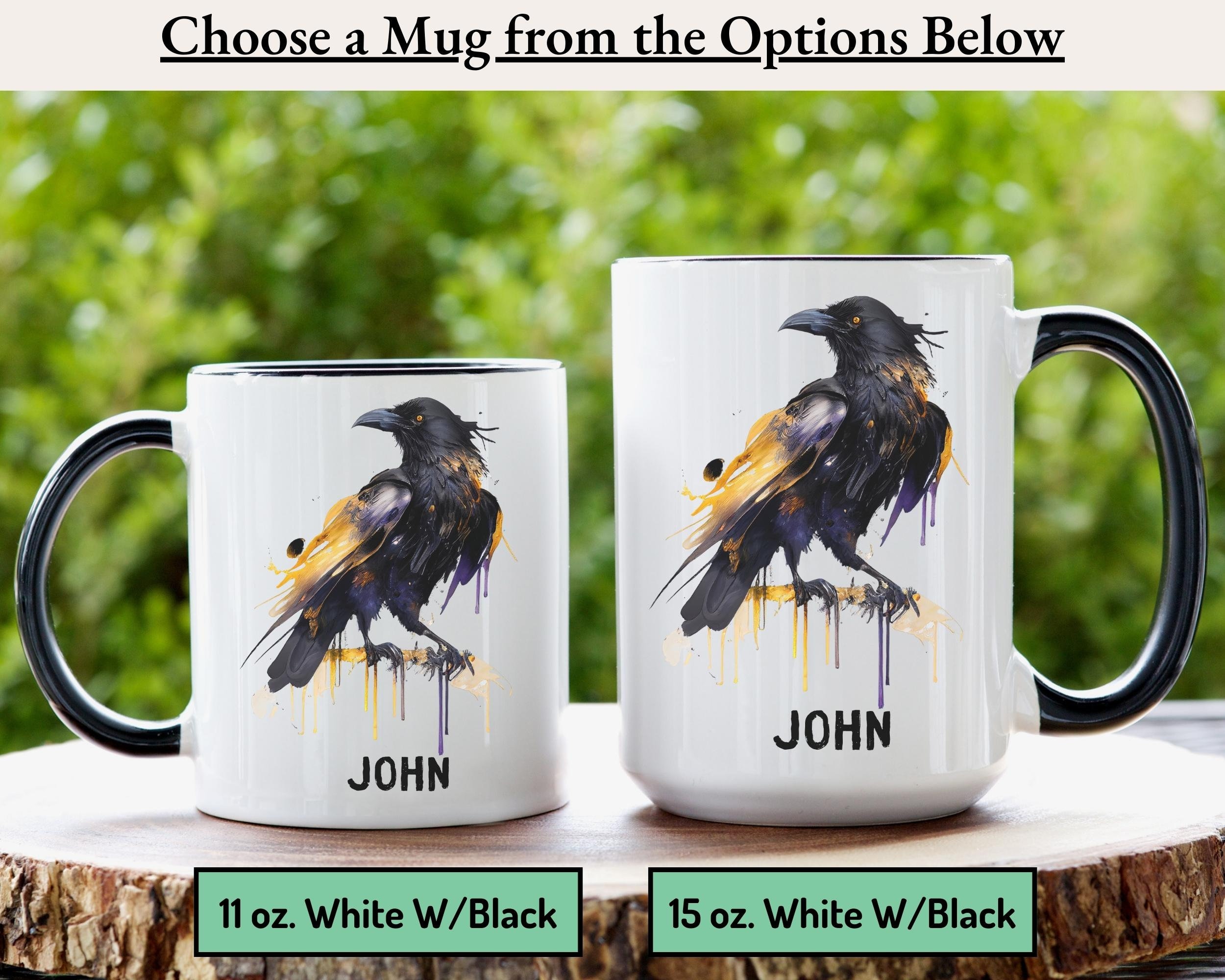 Personalized Raven Crow Coffee Mug Raven Gifts Crow Gift - Etsy