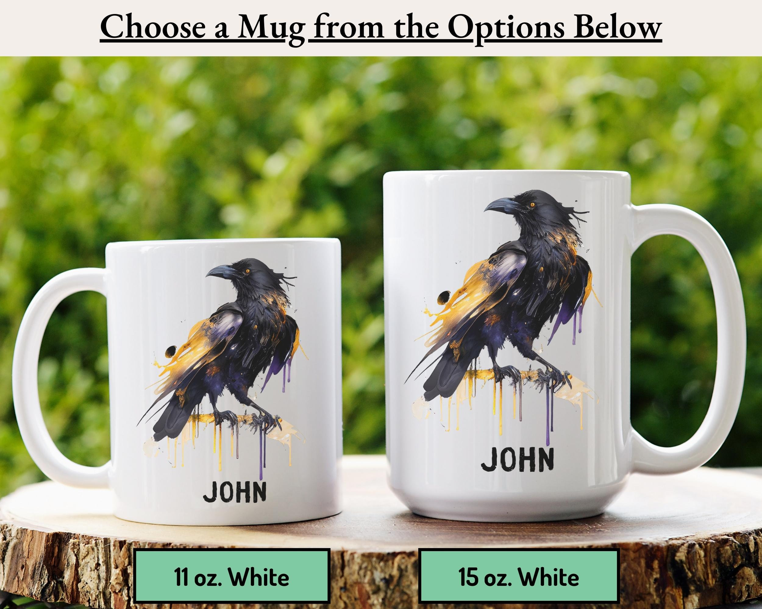 Personalized Raven Crow Coffee Mug Raven Gifts Crow Gift - Etsy